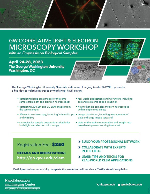 GW CORRELATIVE LIGHT & ELECTRON MICROSCOPY WORKSHOP – April 2023 ...